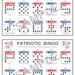 Patriotic Holiday BINGO Card Patterns for Really Fun BINGO Games ...