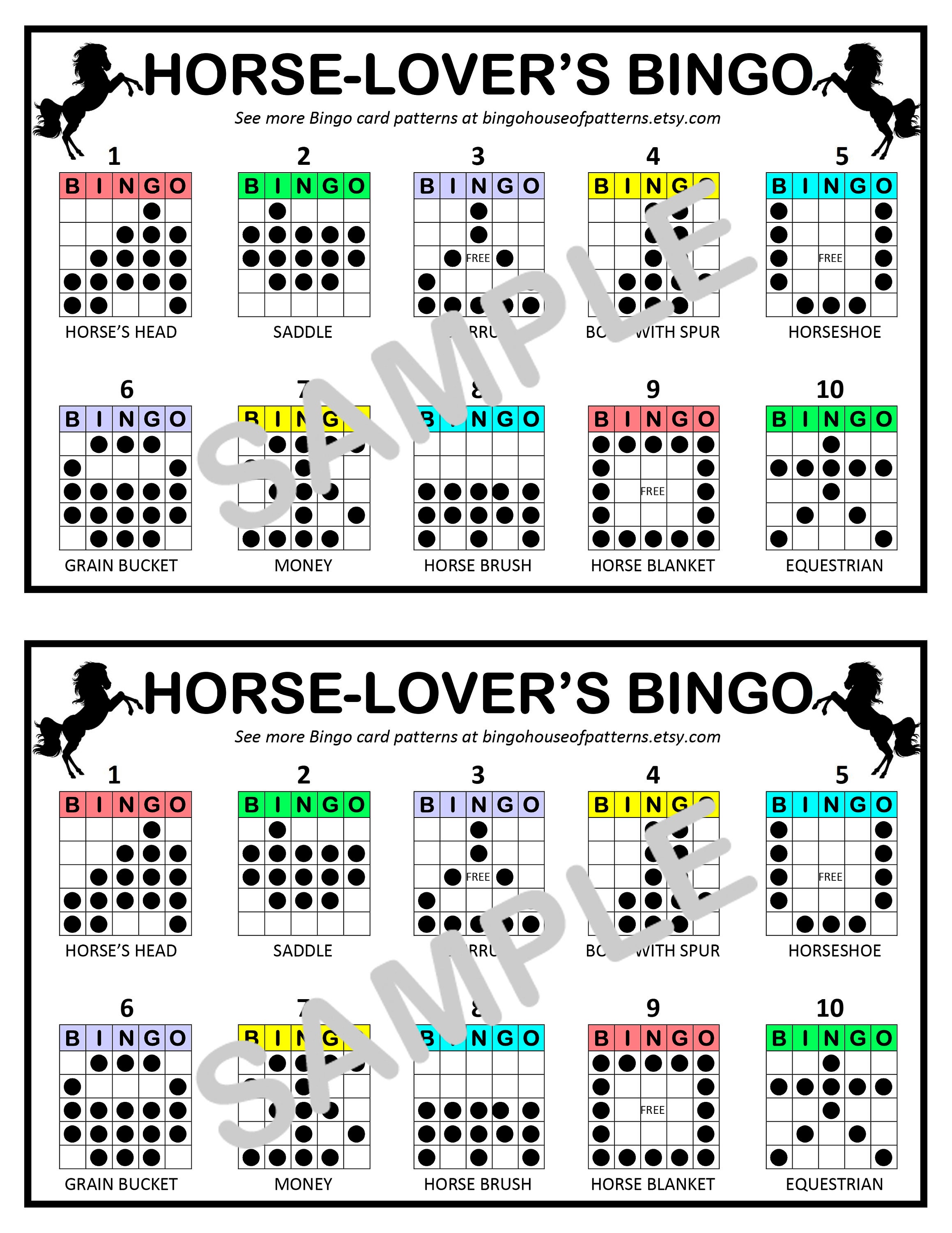 Collection "everyday People" BINGO Card Patterns for Really Fun BINGO ...