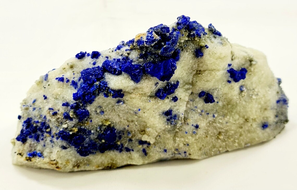 660 Gm Royal Blue Natural Lazurite Crystal Cluster on Matrix Specimen ...