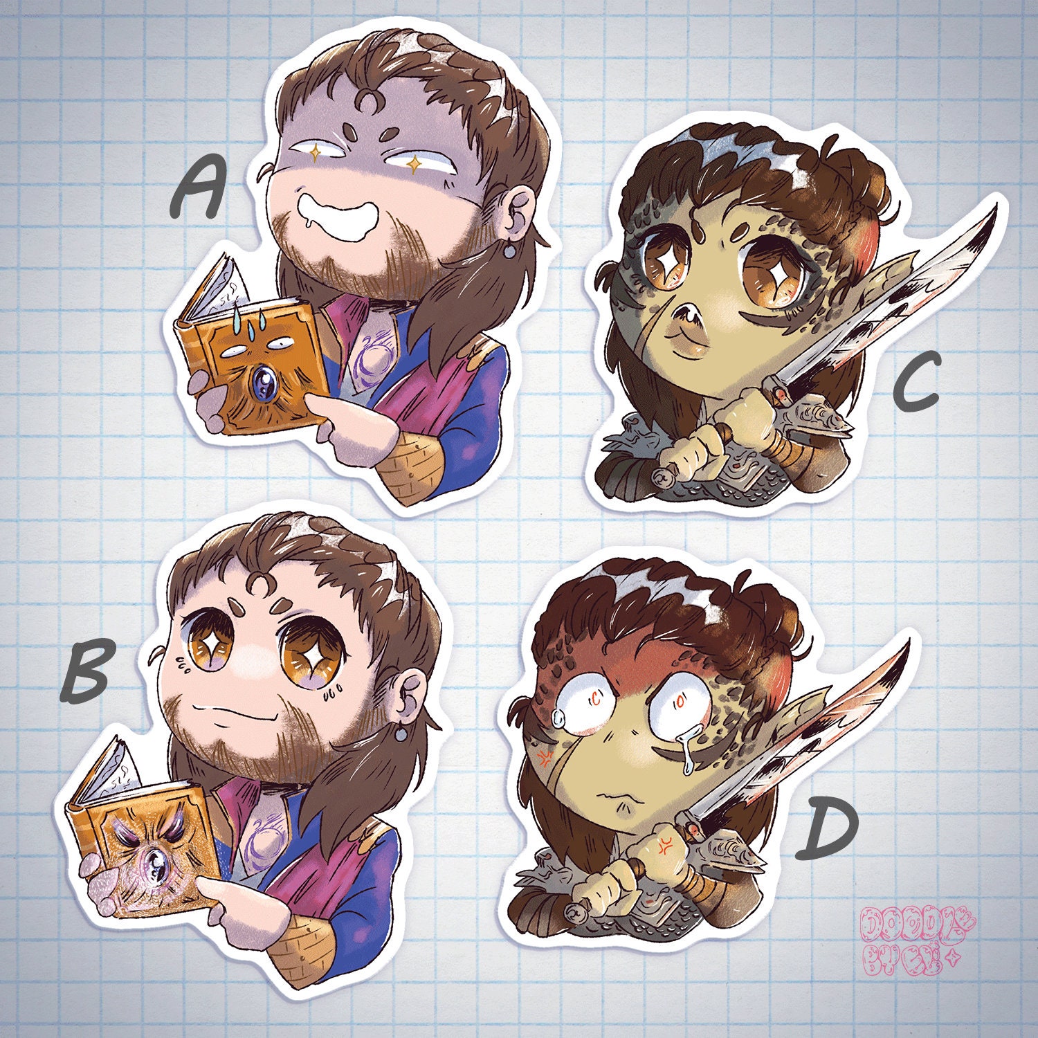 BG3 Stickers Gale & Lae'zel - Etsy