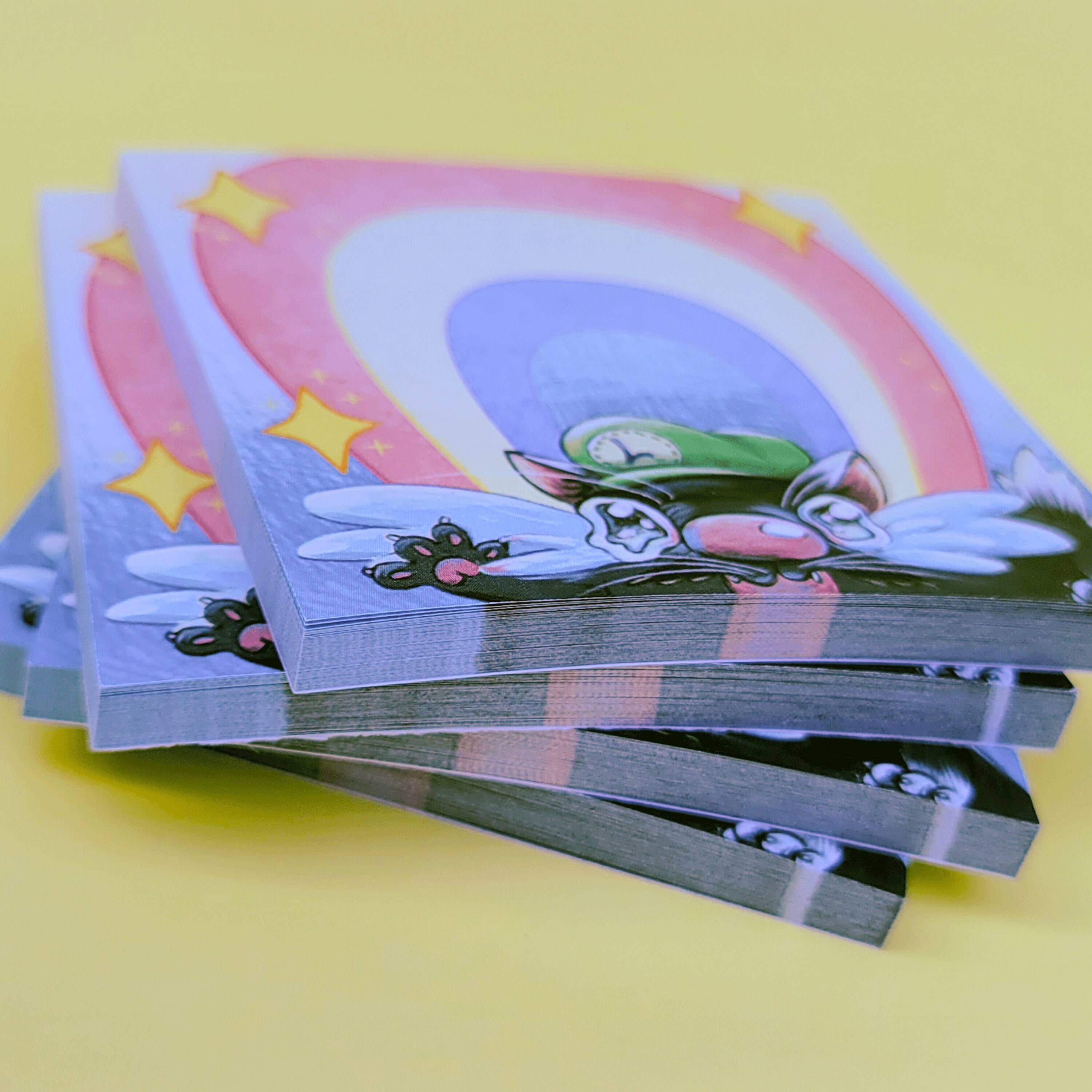 Cute Cat Sticky Notes Luigi Meow-io Sticky Note Memo Pad Super Mario ...