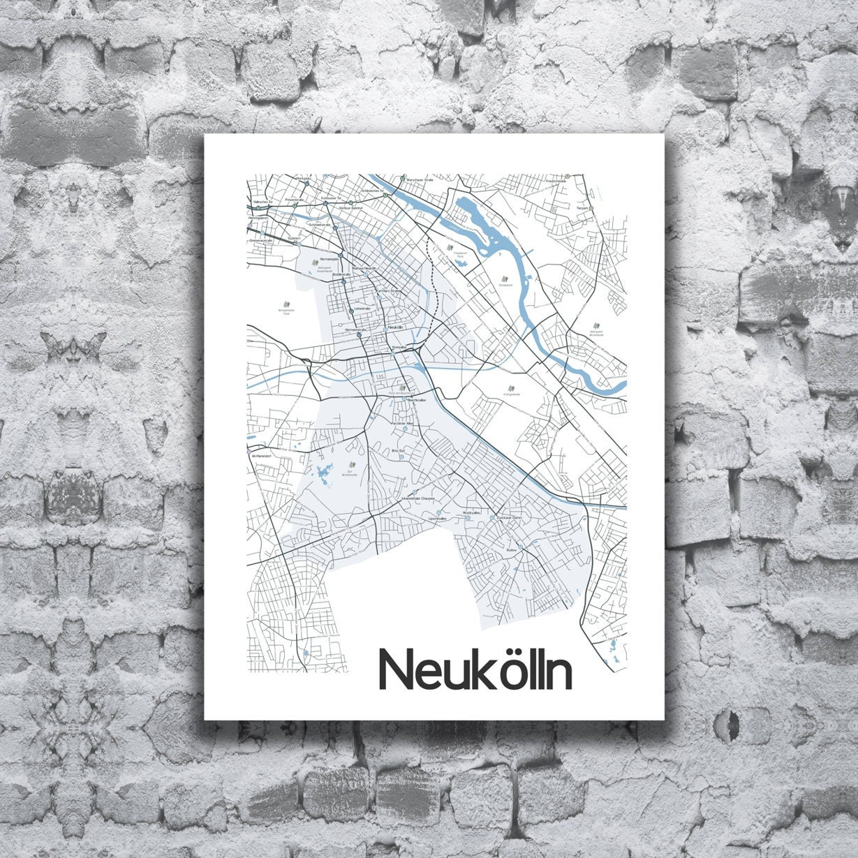 NEUKOLLN Neukölln Berlin Germany Map Poster - Etsy