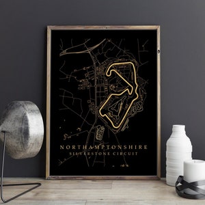 F1 SILVERSTONE Circuit Formula 1 British Grand Prix Car Racing Poster ...