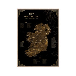 IRISH WHISKEY Ireland Éire Map of Irish Whiskey Map of Ireland Irish ...