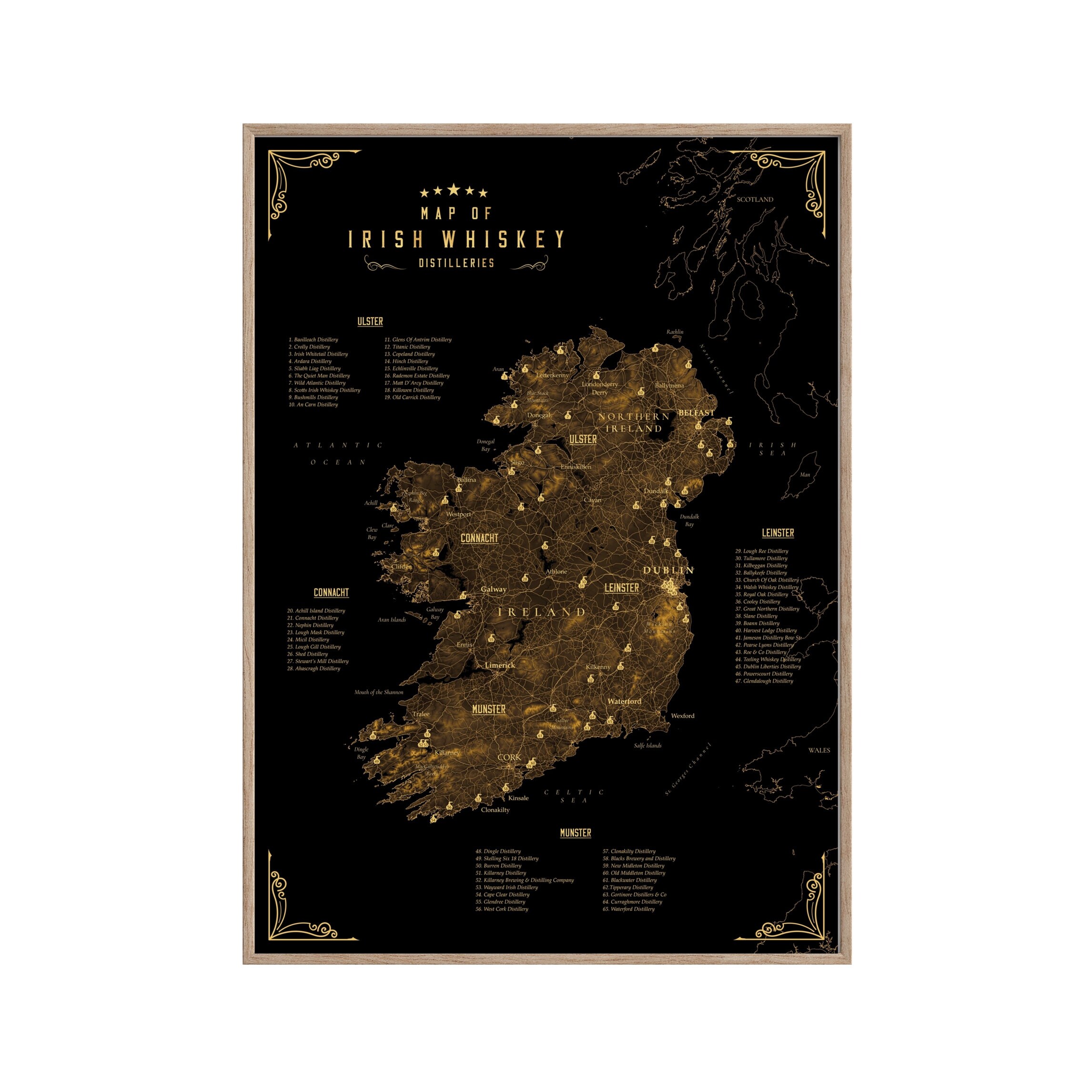 IRISH WHISKEY Ireland Éire Map of Irish Whiskey Map of Ireland Kitchen ...