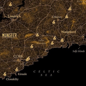 IRISH WHISKEY Ireland Éire Map of Irish Whiskey Map of Ireland Irish ...