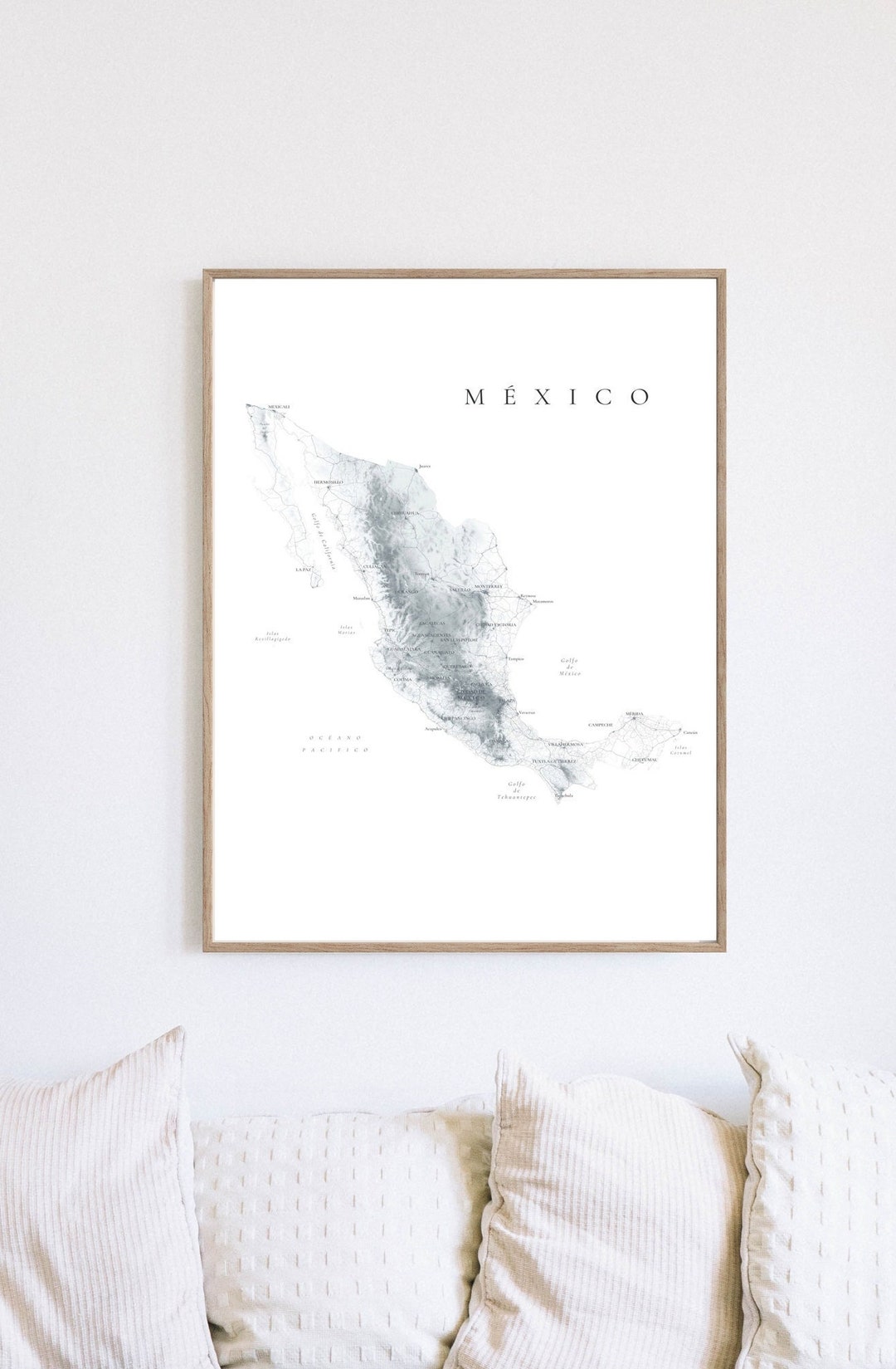 MEXICO Estados Unidos Mexicanos Modern Minimalist Art Home Office Print ...