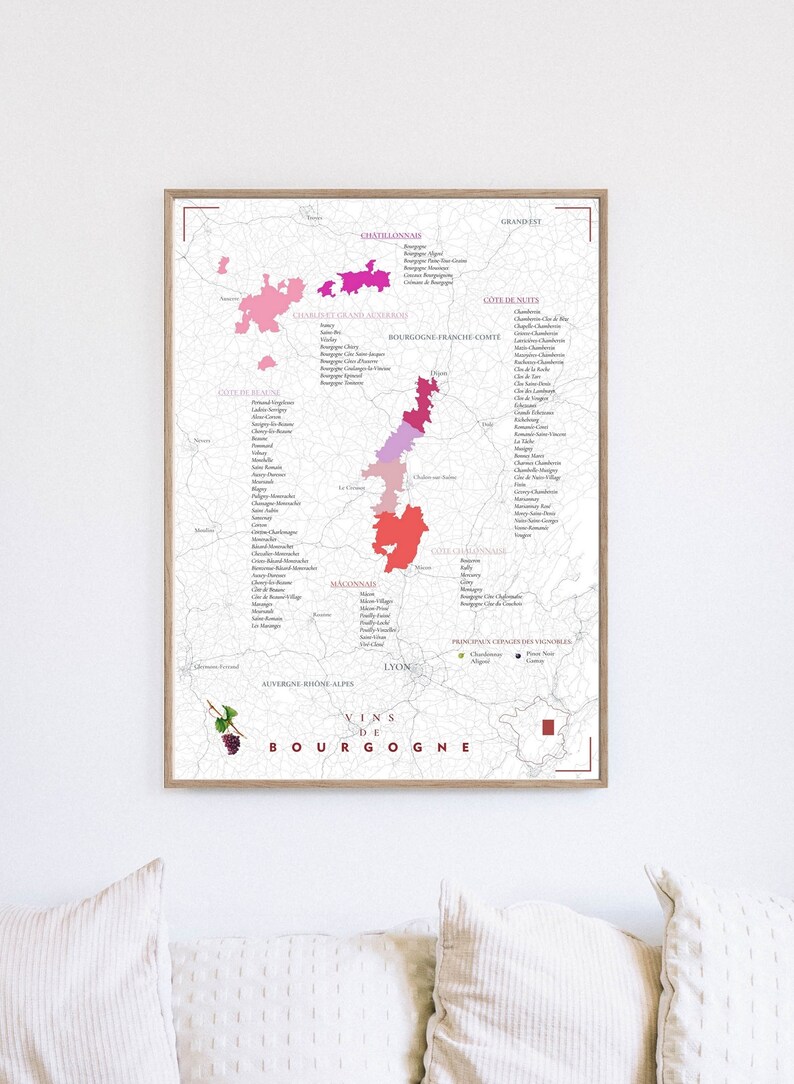 Liste Des Vins à Gratter - Poster 50x70cm Pour Amateurs De Vin Carte ...