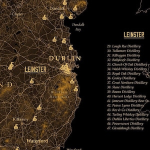 IRISH WHISKEY Ireland Éire Map of Irish Whiskey Map of Ireland Irish ...