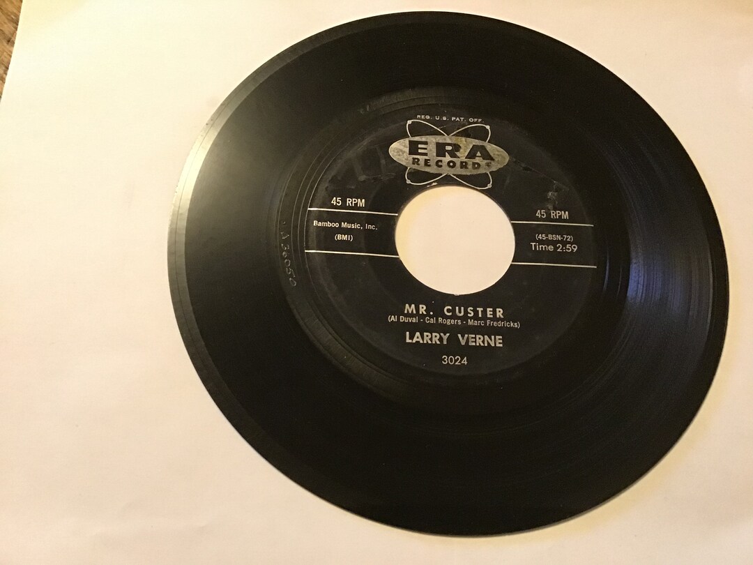 Larry Verne Rock 45 Record on E R A # 3024 ( Okeefenokee Two Step ...