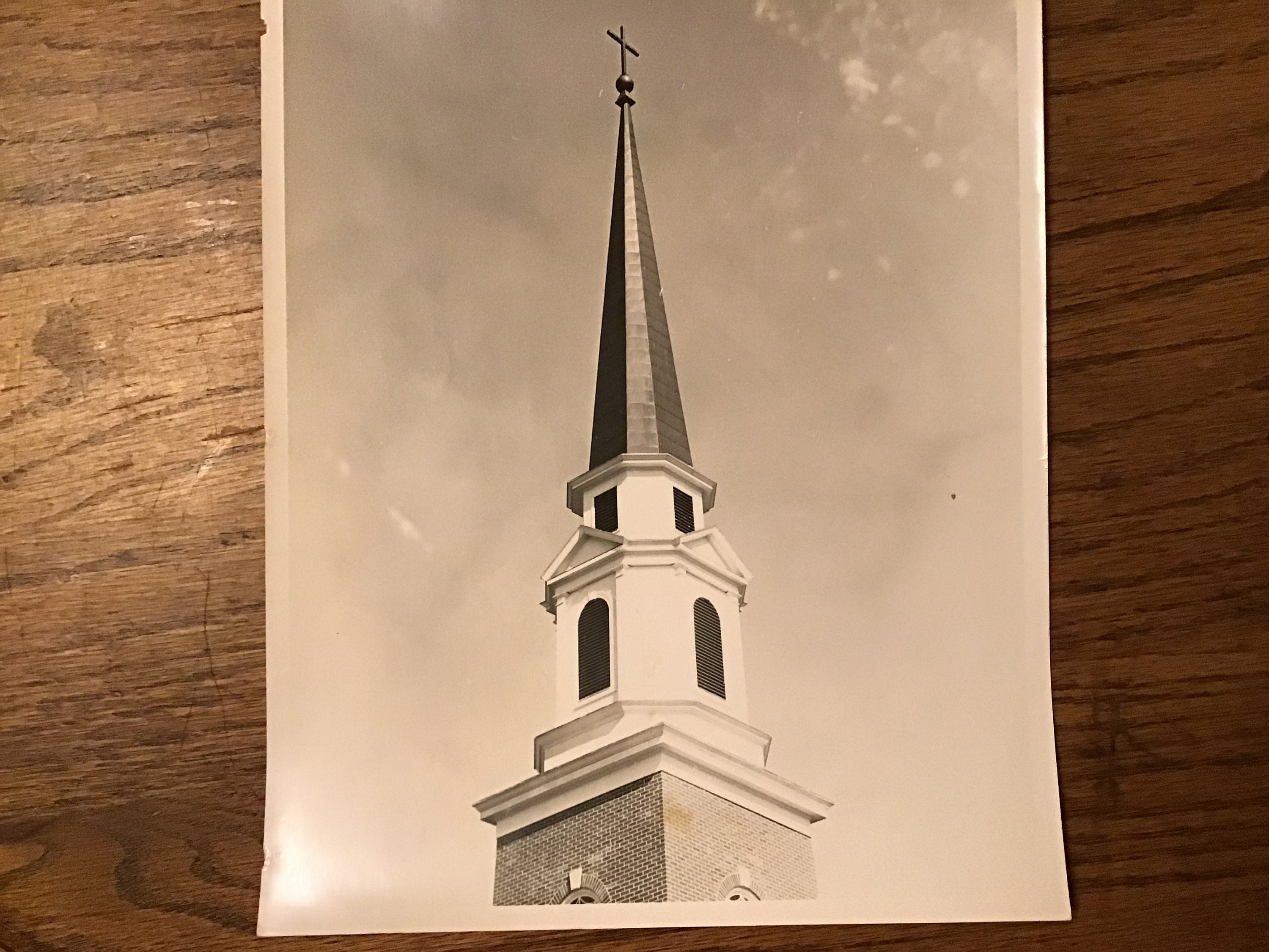 Vintage 8 X 10 Photo Giant Church Steeple - Etsy