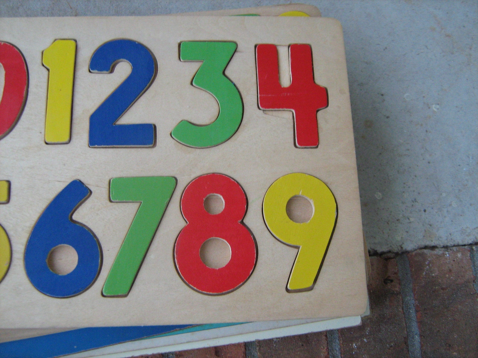 Vintage 1960s Wood Numbers Playskool Play School Puzzle Has 10 Pieces ...