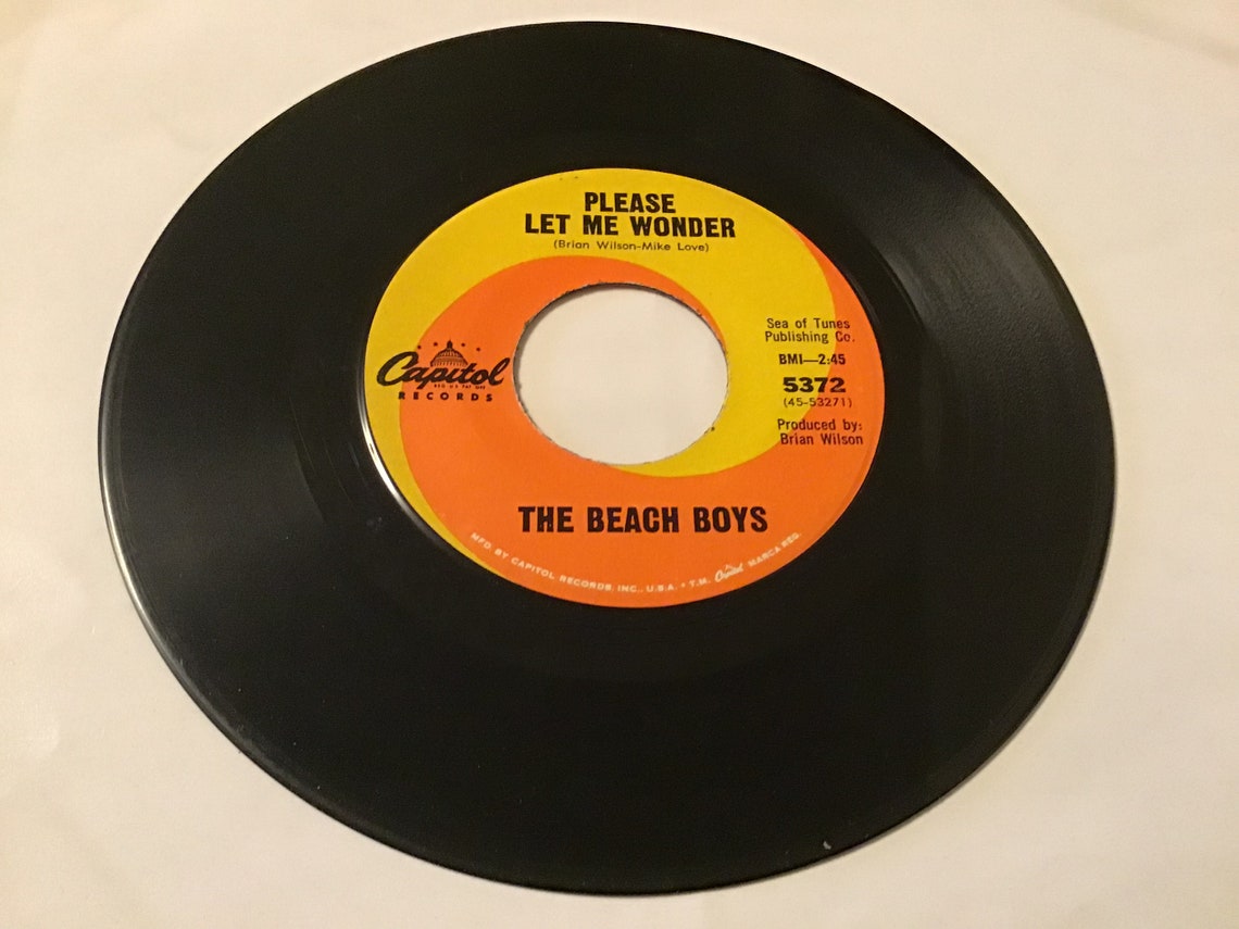 The Beach Boys With Picture Sleeve 45 Rpm Record on Capitol - Etsy