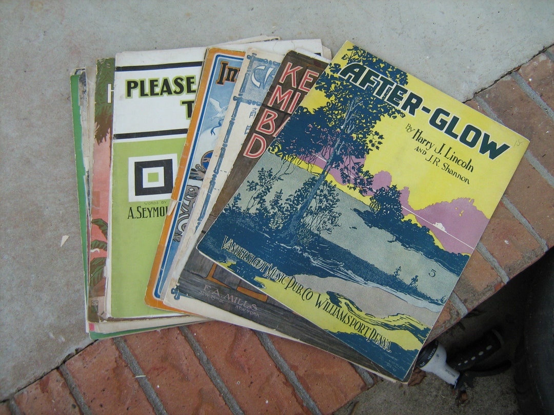 Lot of 20 Pieces of Assorted Sheet Music Dated 1888 To 1914 - Etsy
