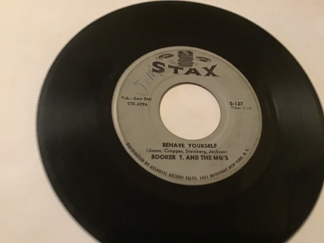 Booker T and the MGS Soul 45 Record on Stax S 127 Green Onions Flip Side is Behave Yourself - Etsy