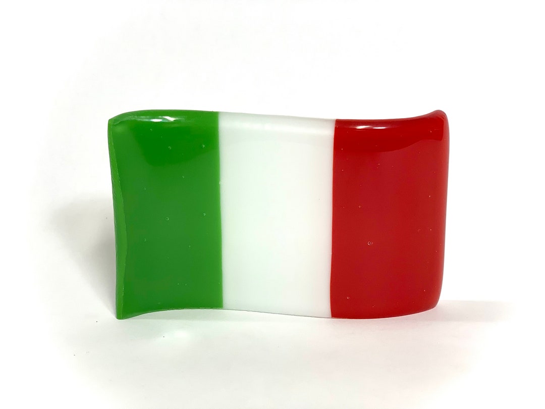 Italian Flag Glass Paperweight - Etsy