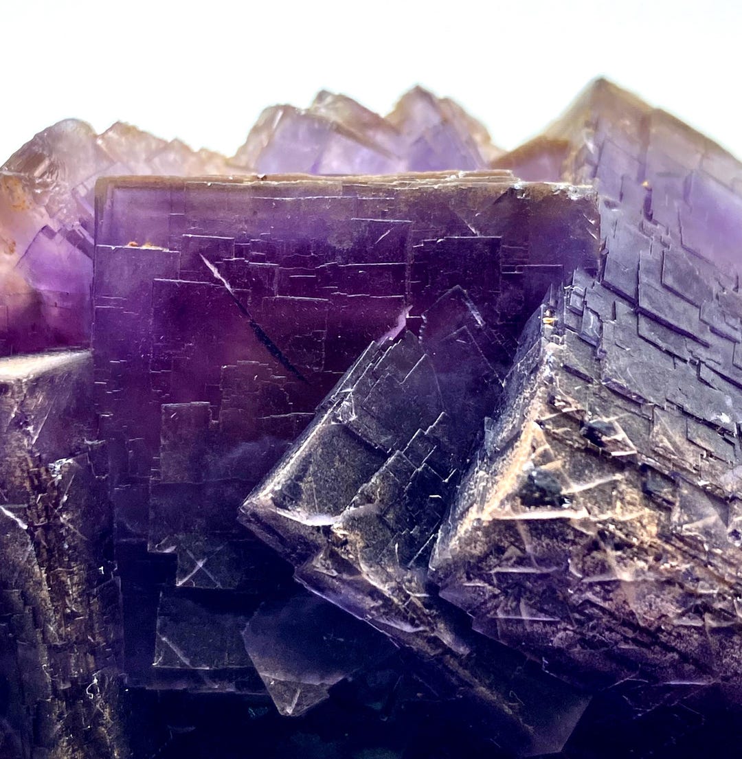 247 Unique Deep Purple Line Phantom CUBIC FLUORITE Specimen From ...