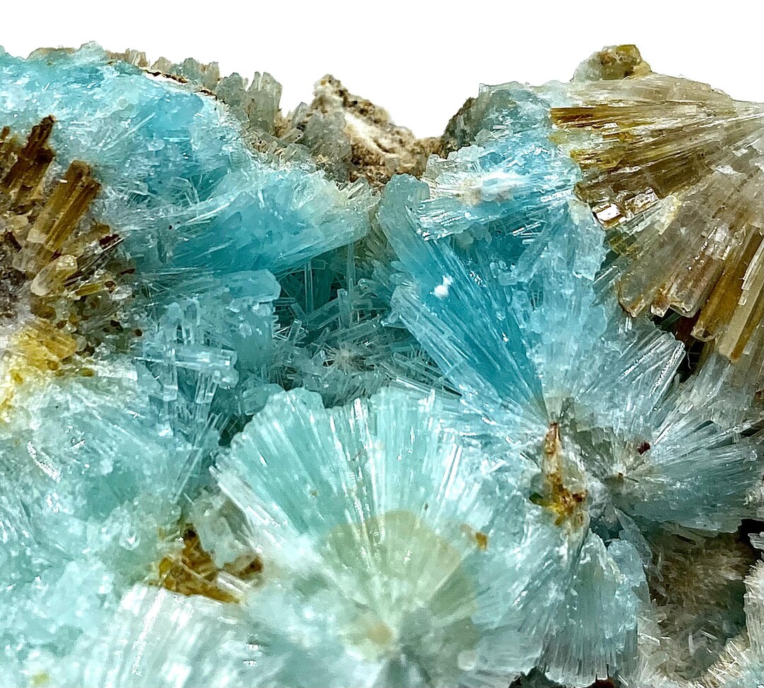 103 Gram Unique Rare Flower Shape ARAGONITE With AZURITE Crystal ...