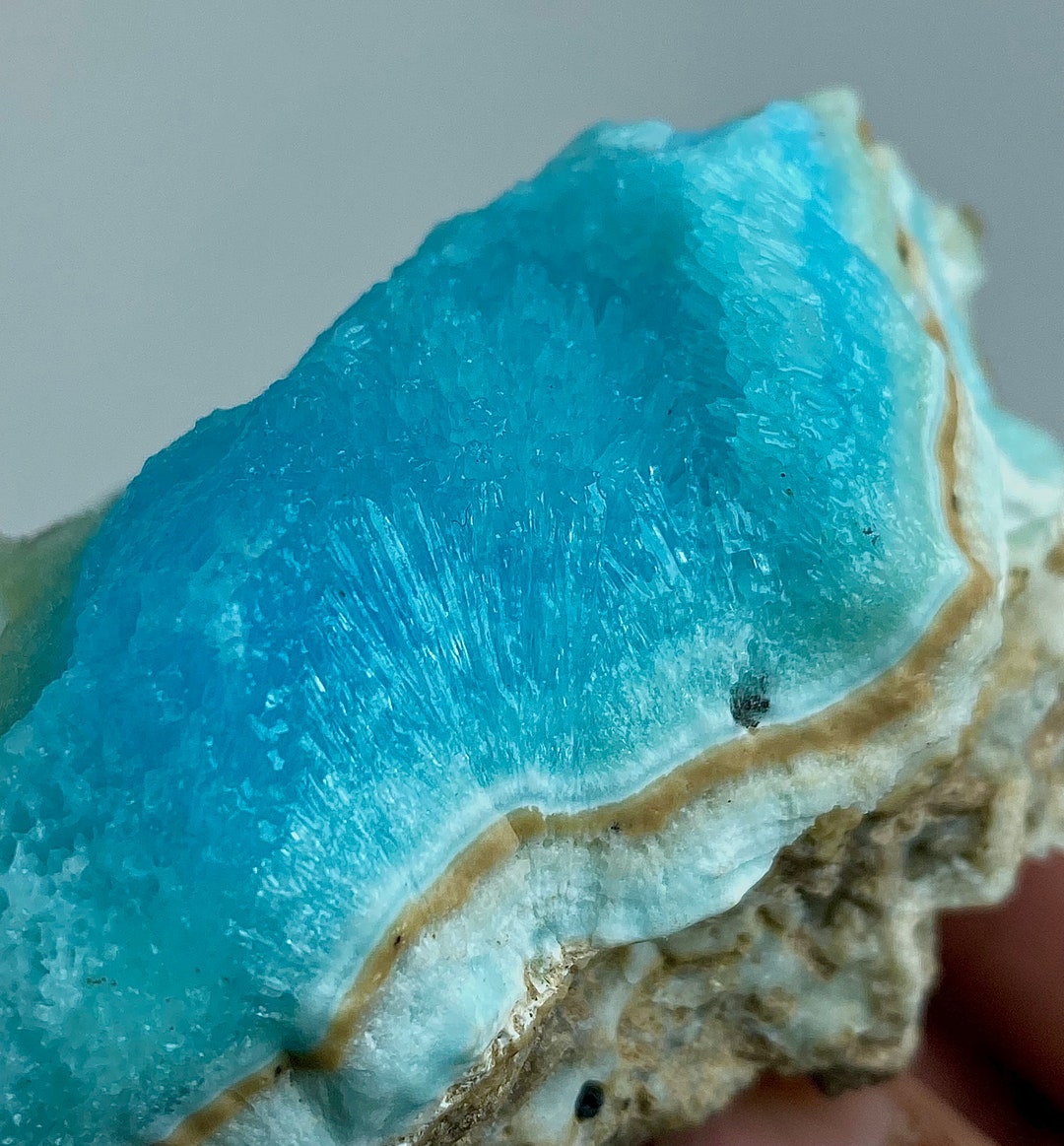 176 Gram Top Color Beautiful DARK BLUE Natural ARAGONITE Crystal ...