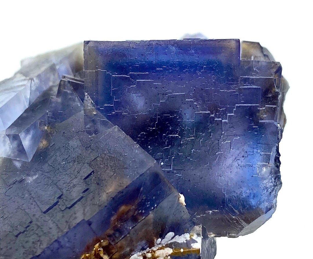 137 Gram Unique Stunning Deep Blue Line Phantom Cubic FLUORITE With ...