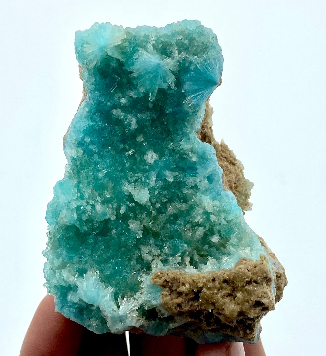 191 Gram Top Color Amazing Shape NATURAL ARAGONITE With AZURITE Crystal ...