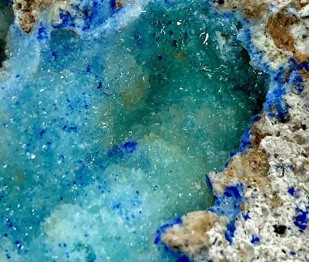 336 Carat Unique Shape Natural Sparkly ARAGONITE With AZURITE Inclusion ...