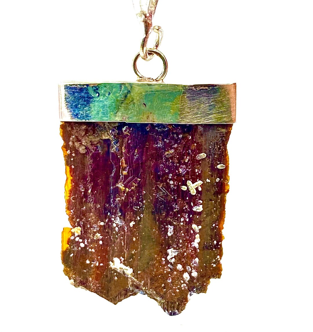 Unique Rare BROOKITE Pendant Crystal With 925 Silver From Pakistan Size ...
