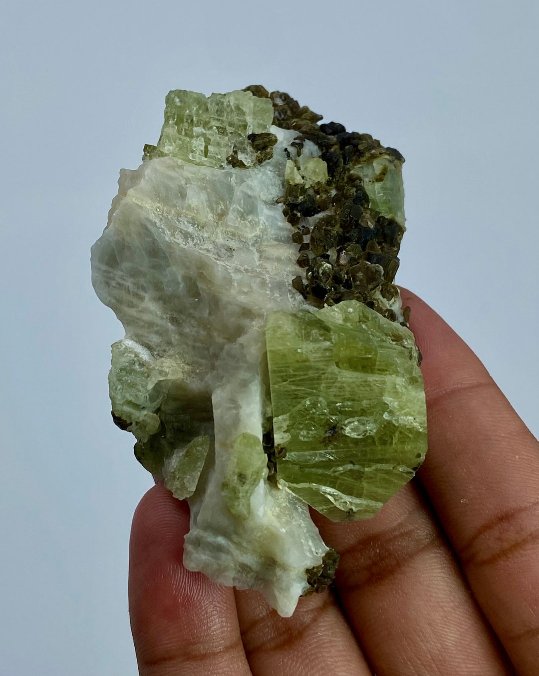 99 Gram Beautiful Natural Diopside With Mica Crystals on Matrix ...