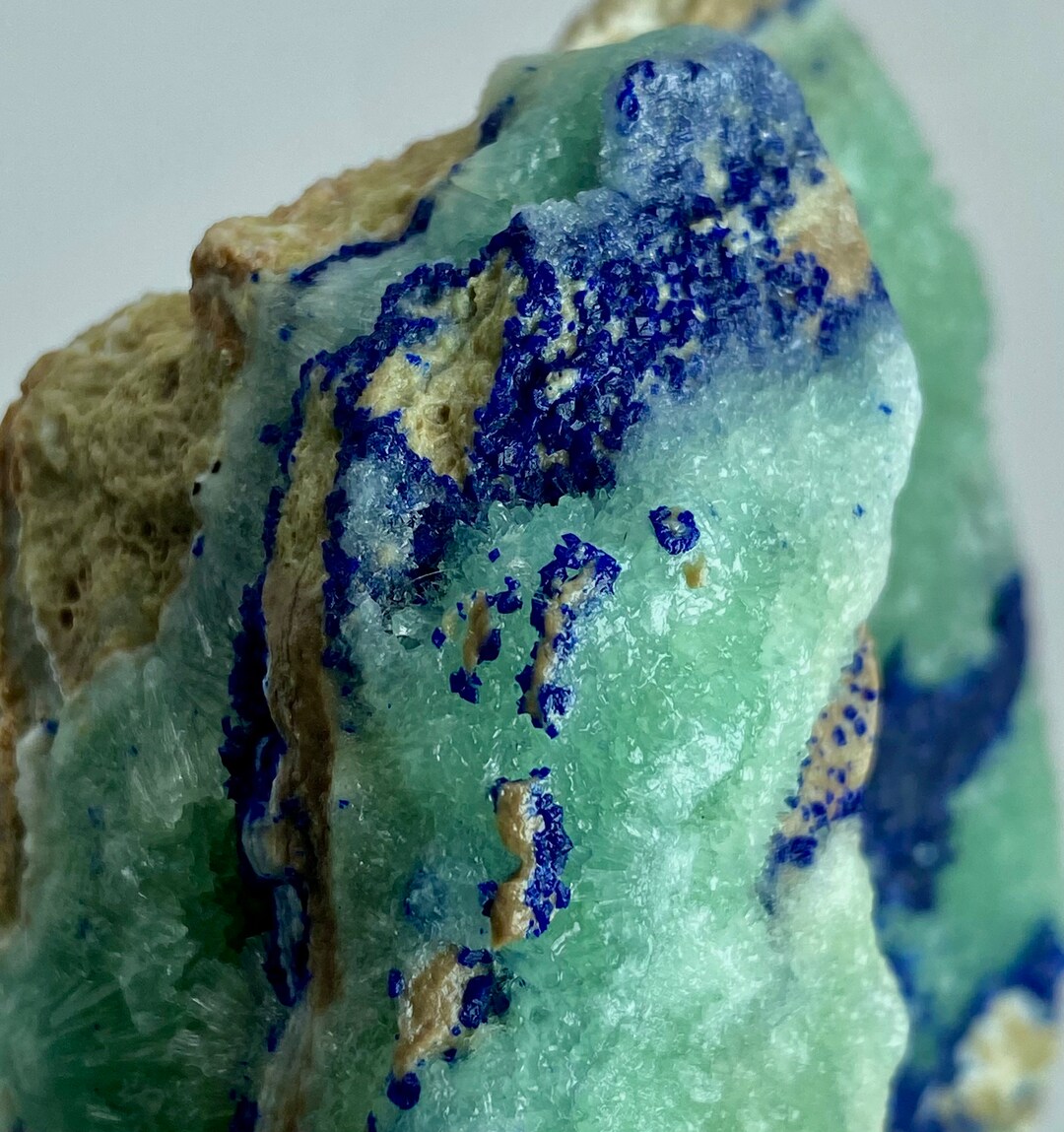 218 Gram Amazing NATURAL Blue ARAGONITE With AZURITE From Afghanistan ...