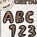 Cheetah Alphabet Clipart, Number Clipart, Cheetah Font, Clipart Bundle ...