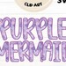 Purple Mermaid Letters PNG , Little Mermaid Font SVG Alphabet Font ...