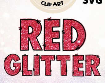 Red Glitter Letters - Etsy