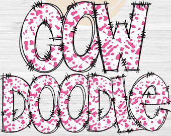 Cow Print Letters - Etsy