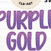 Purple Gold Foil Letters PNG , Foil Font SVG Alphabet Font for Digital ...