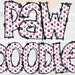 Paw Print Doodle Letters PNG With Doodle Outline, Paw Clipart Alphabet ...
