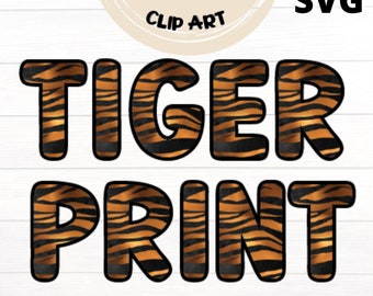TIGER Doodle Font Bundle PNG, Hand Drawn Animal Tiger Letter Alphabet ...
