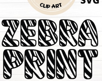 Zebra Print Letters - Etsy