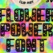 Flower Power Alphabet Clipart, Heart Clipart, Daisy Font, Clipart ...