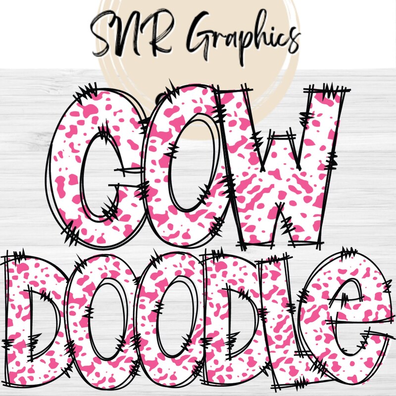 Cow Print Font - Etsy