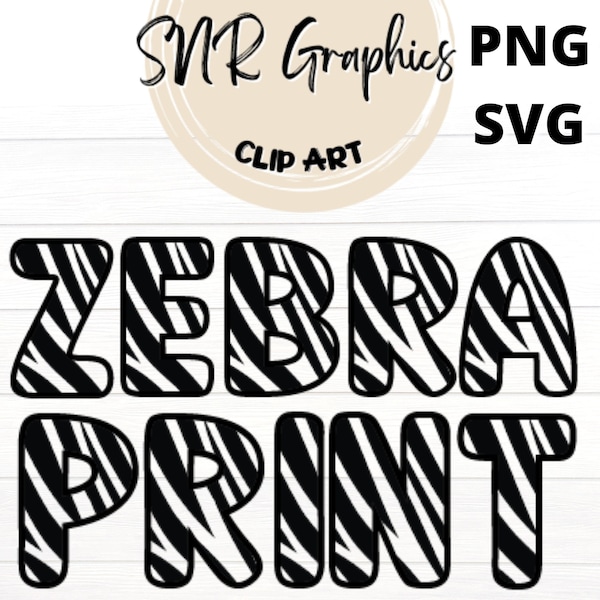 Zebra Print Letters - Etsy