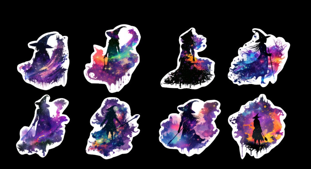 Galaxy Witch Stickers Set of 24 Stickers Sticker Die Cut - Etsy