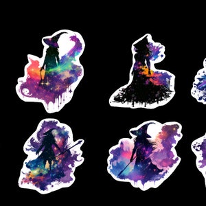 Galaxy Witch Stickers, Set of 24 Stickers, Sticker, Die Cut Sticker ...