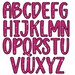 Magenta Bling Tufted Letters PNG With Diamonds, Quilt Font SVG, Clipart ...