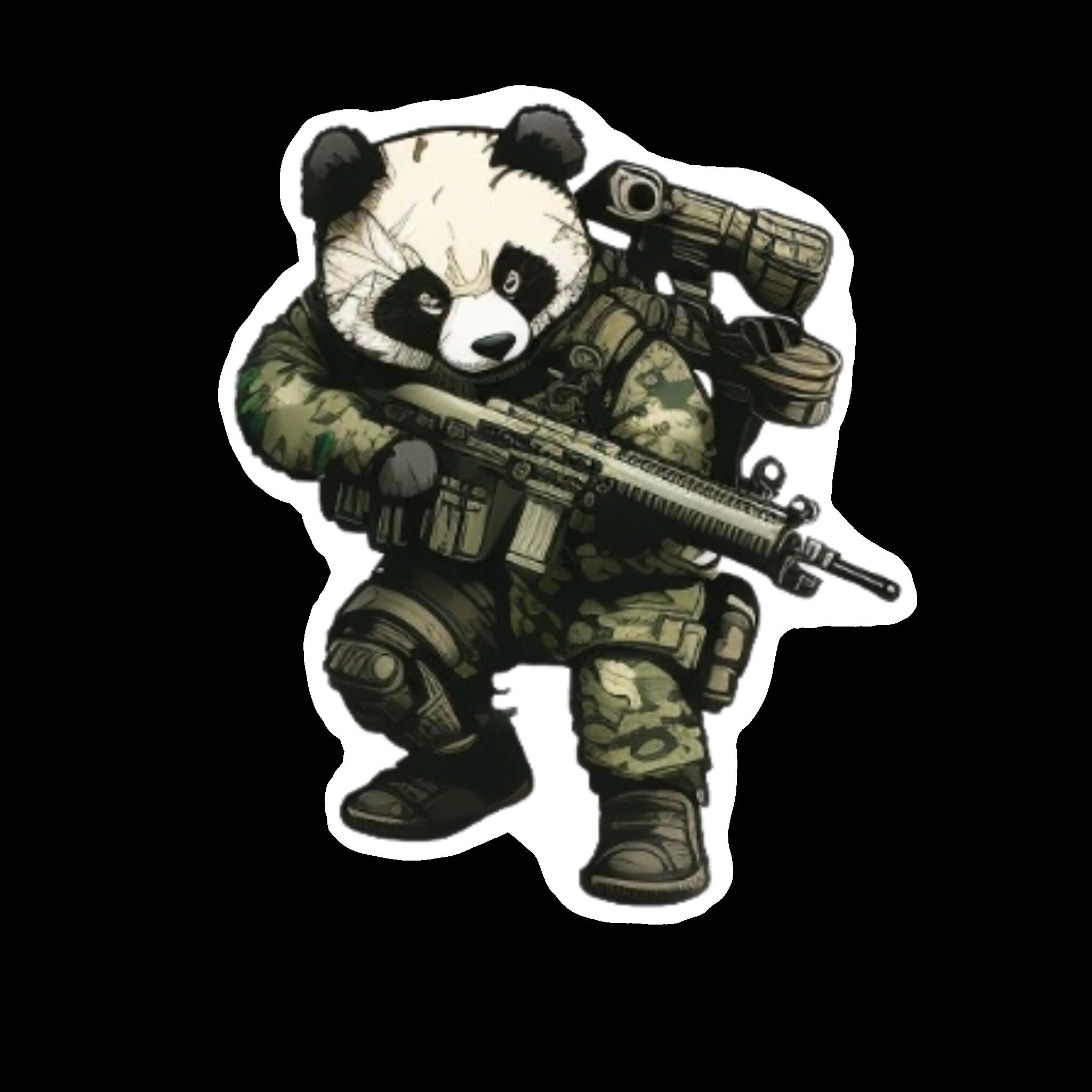Panda With Machine Gun