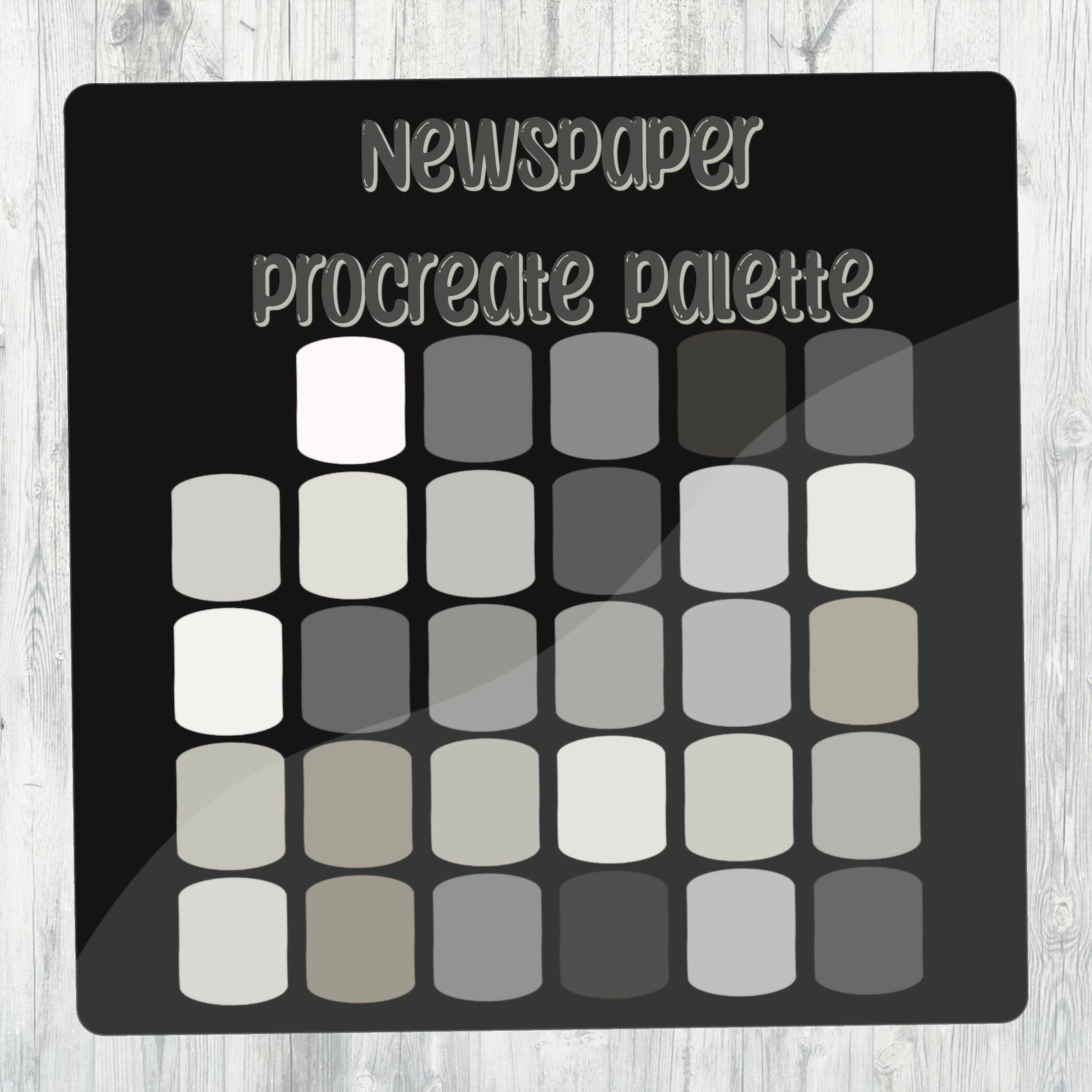 Newspaper Tone Procreate Color Palette, 30 Color Palette, Complimentary ...
