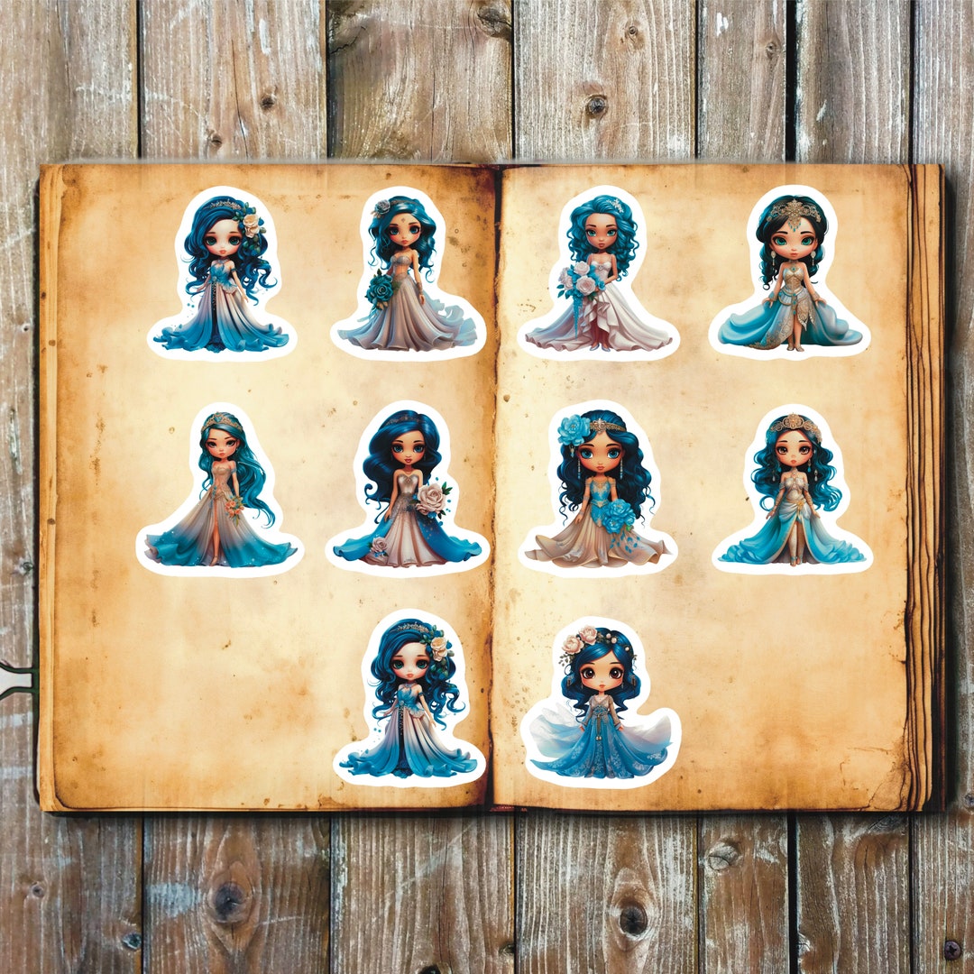 Indian Girl Stickers, Set of 20 Stickers, Arabian Girl Stickers ...