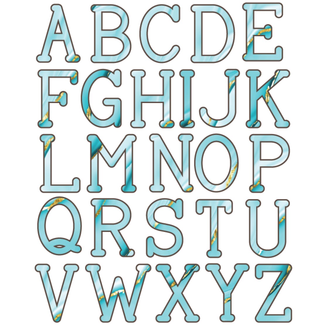 Blue Marble Font Sublimation Alphabet Clipart Ready to Print - Etsy