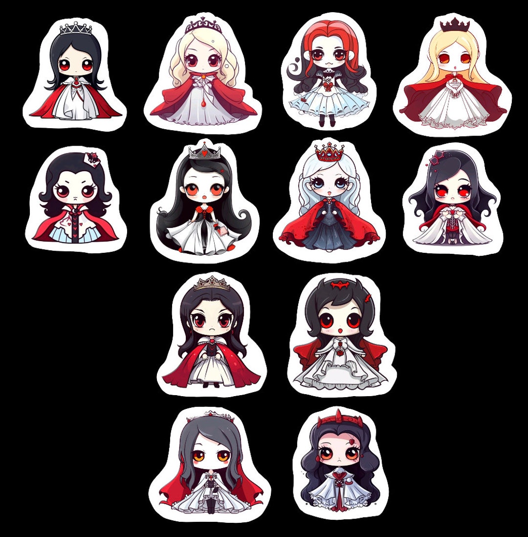 Vampire Princess Stickers, Set 24 Sticker, Sticker, Journal Sticker ...