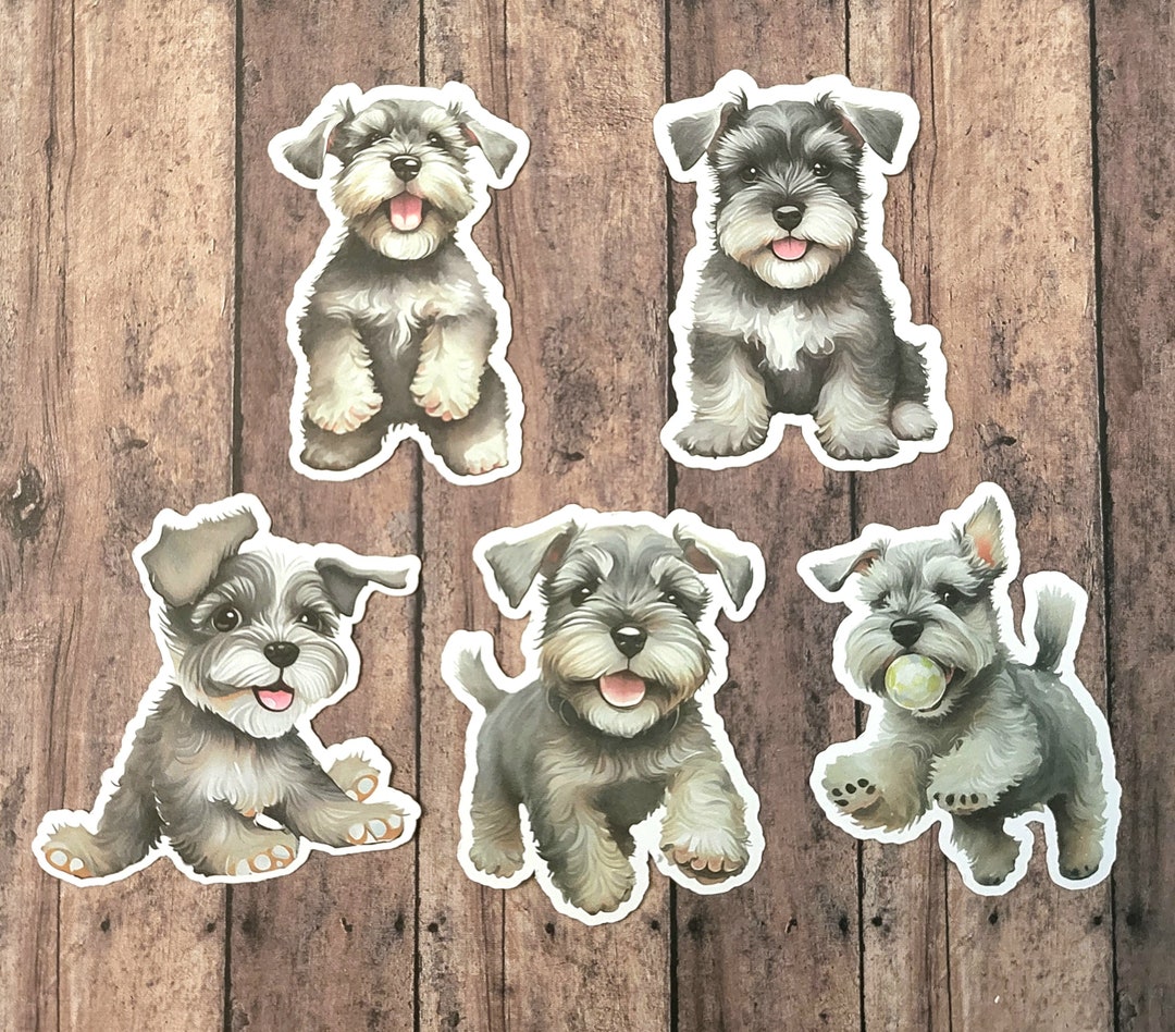 Miniature Schnauzer, Set of 20 Stickers, Sticker, Journal Sticker ...