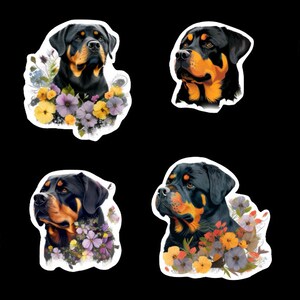 Rottweiler Dog, Set of 24 Sticker, Sticker, Journal Sticker, Die Cut ...